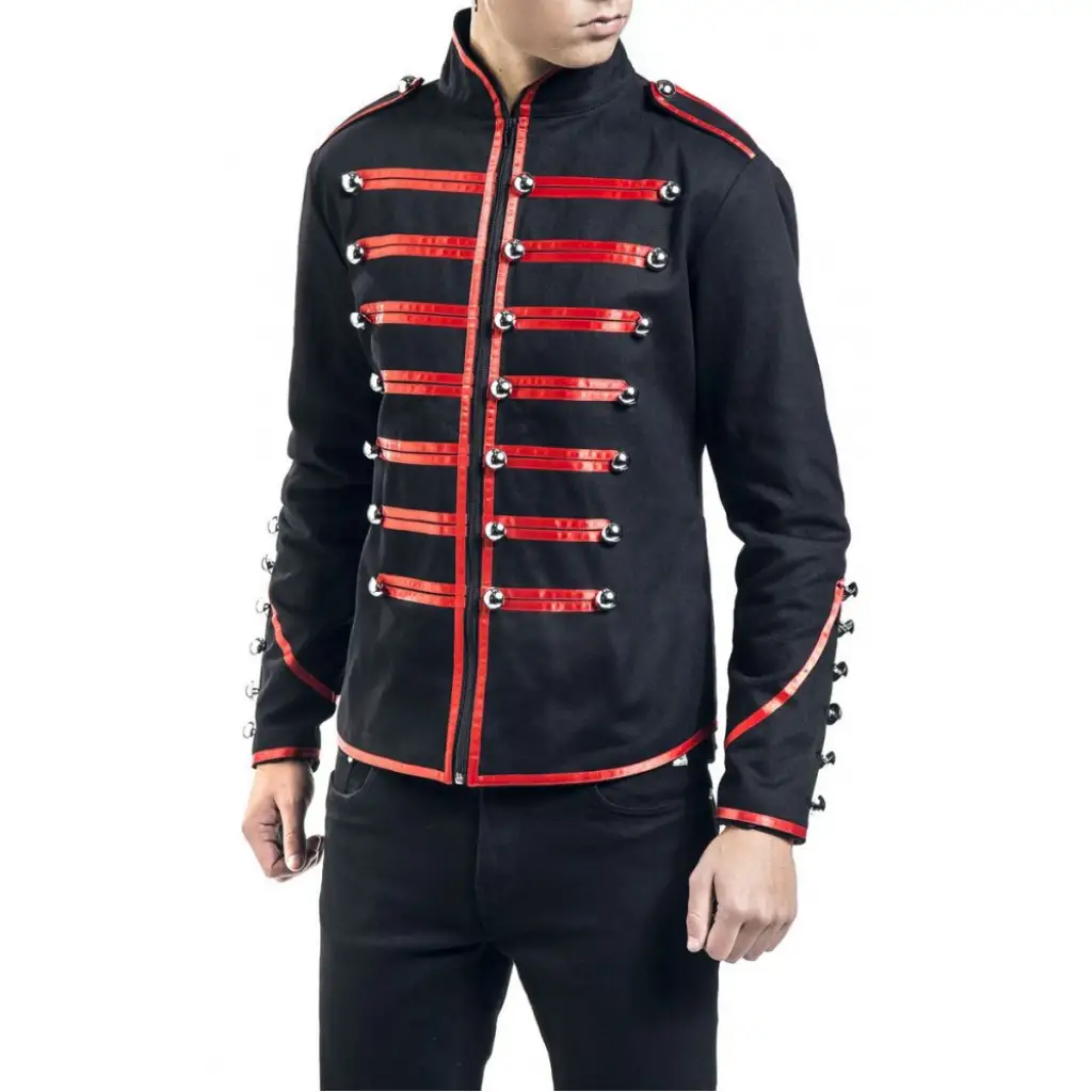 Goth Military Parade Marching Drummer Jacket Men Steampunk Army ...