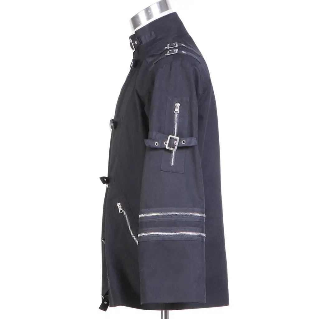 Multi-Buckle Stand Collar MJ Jacket | Bondage Industrial Style
