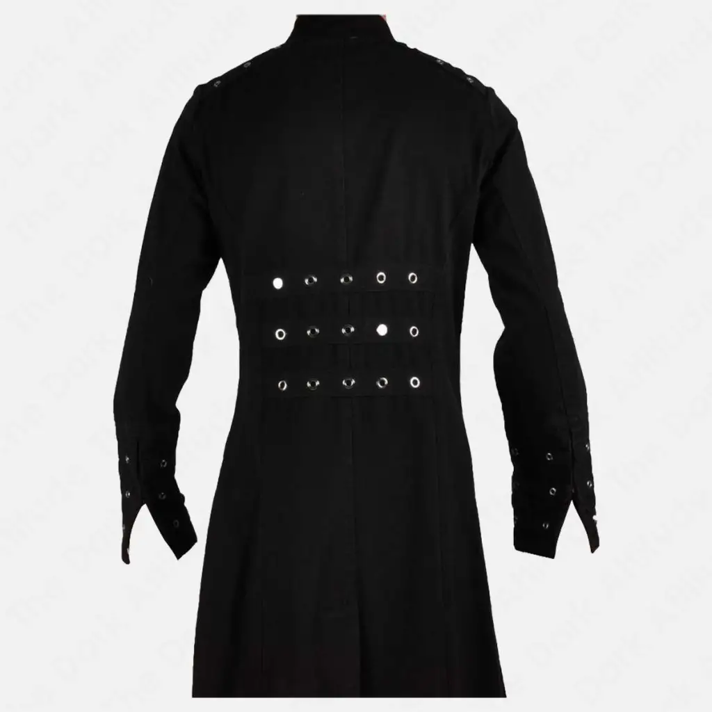 Industrial Punk Vampire Long Trench Coat | Hellraiser Pinhead Black Coat