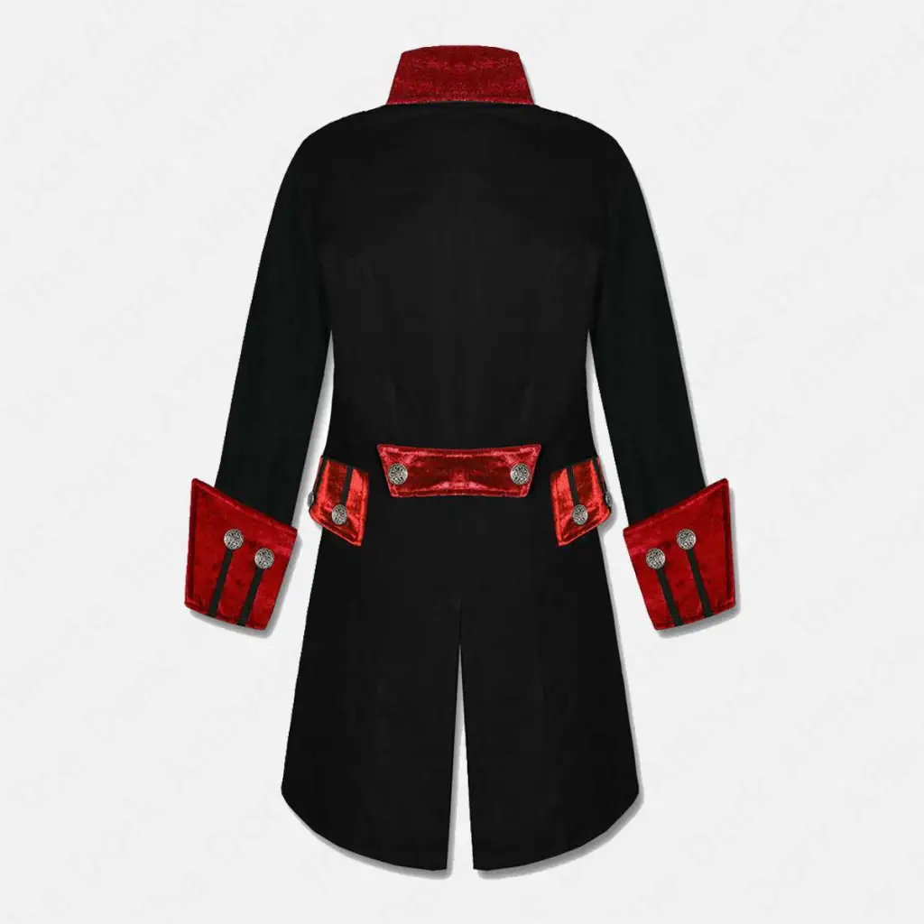 Steampunk Pirate Velvet Coat Mens | Vampire Gothic Coat