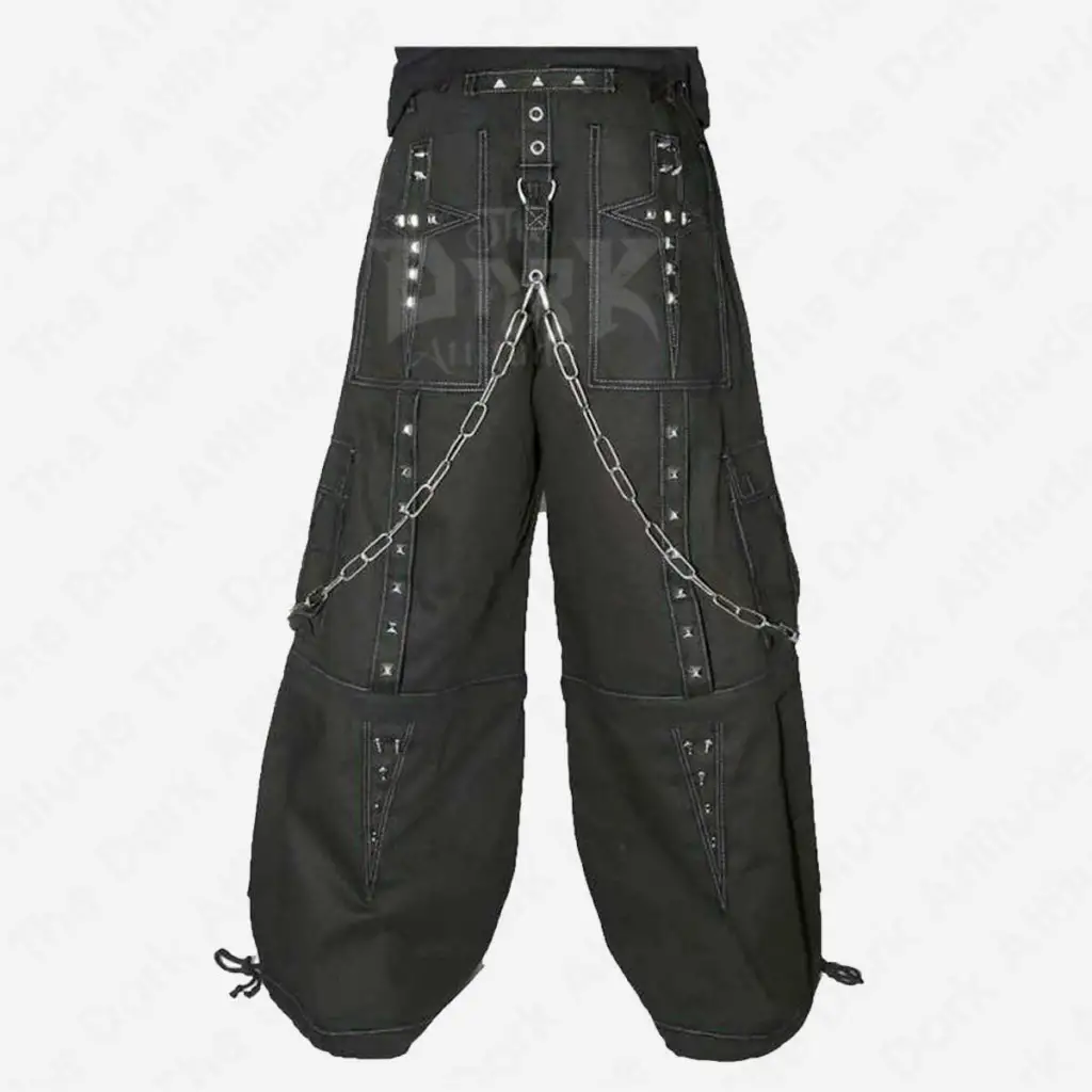 PUNK EMO Studded Baggy Pants | Chains Straps Bondage Fetish Cargo ...